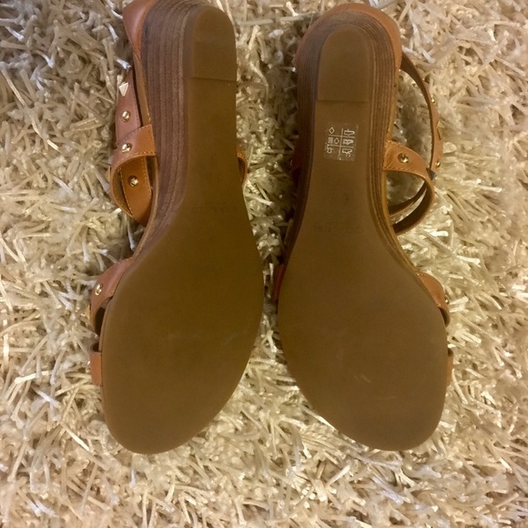 Coach | Shoes | Coach Studded Leather Wood Wedge Heels | Poshmark